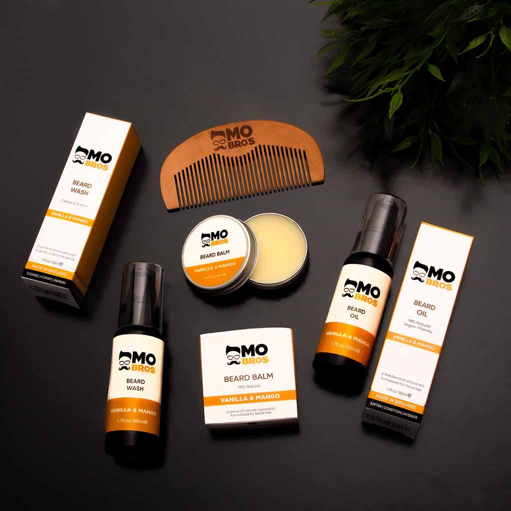 Beard Oil + Balm + Wash + Comb Beardsman's Pack | Beard Care – Mo Bro's
